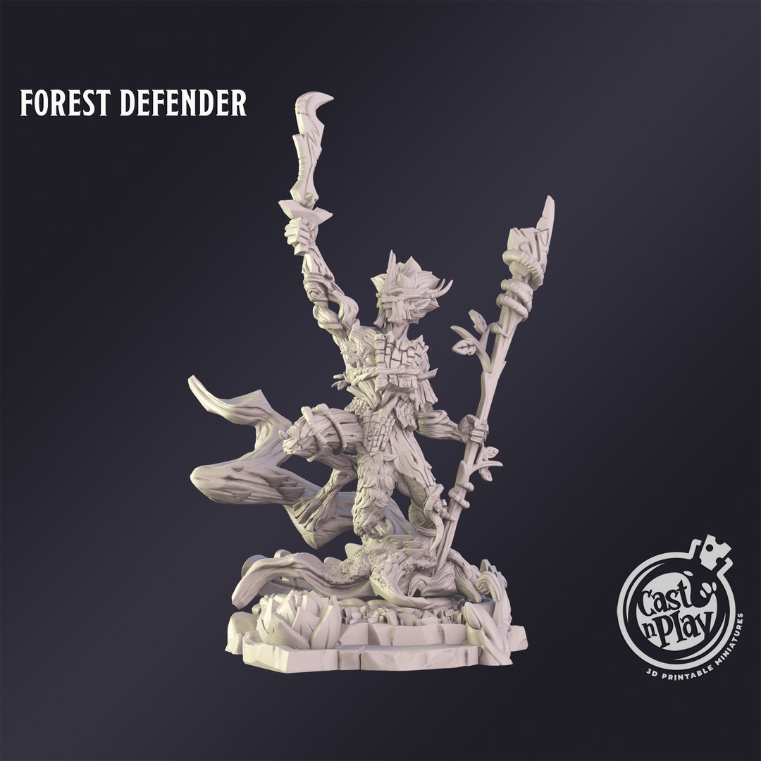 Dnd Miniature Forest Defender Miniature for Dungeons and Dragons ...