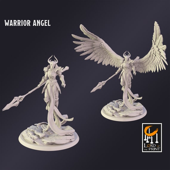 Jewelry & Beauty Lord of the Print 3D Printed Resin Angel Fighter ...