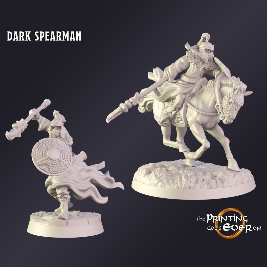 Dnd Miniature Dark Spearman Wraith Miniature for Dungeons and Dragons ...