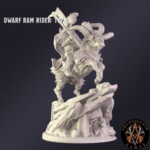 Dnd Miniature Dwarf Ram Rider Miniature for Dungeons and Dragons ...