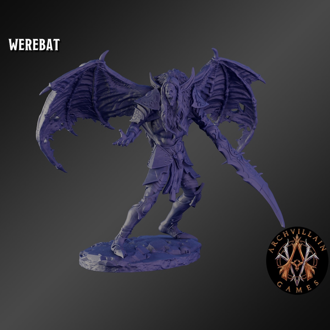 Dnd Miniature Werebat Miniature for Dungeons and Dragons Tabletop RPG ...