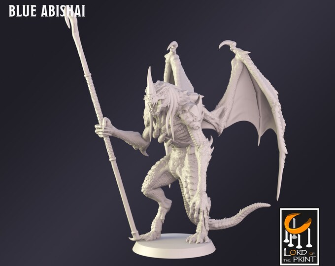 Dnd Miniature Blue Abishai Miniature for Dungeons and Dragons Tabletop ...