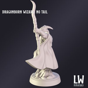 Dnd Miniature Dragonborn Wizard Miniature for Dungeons and Dragons ...