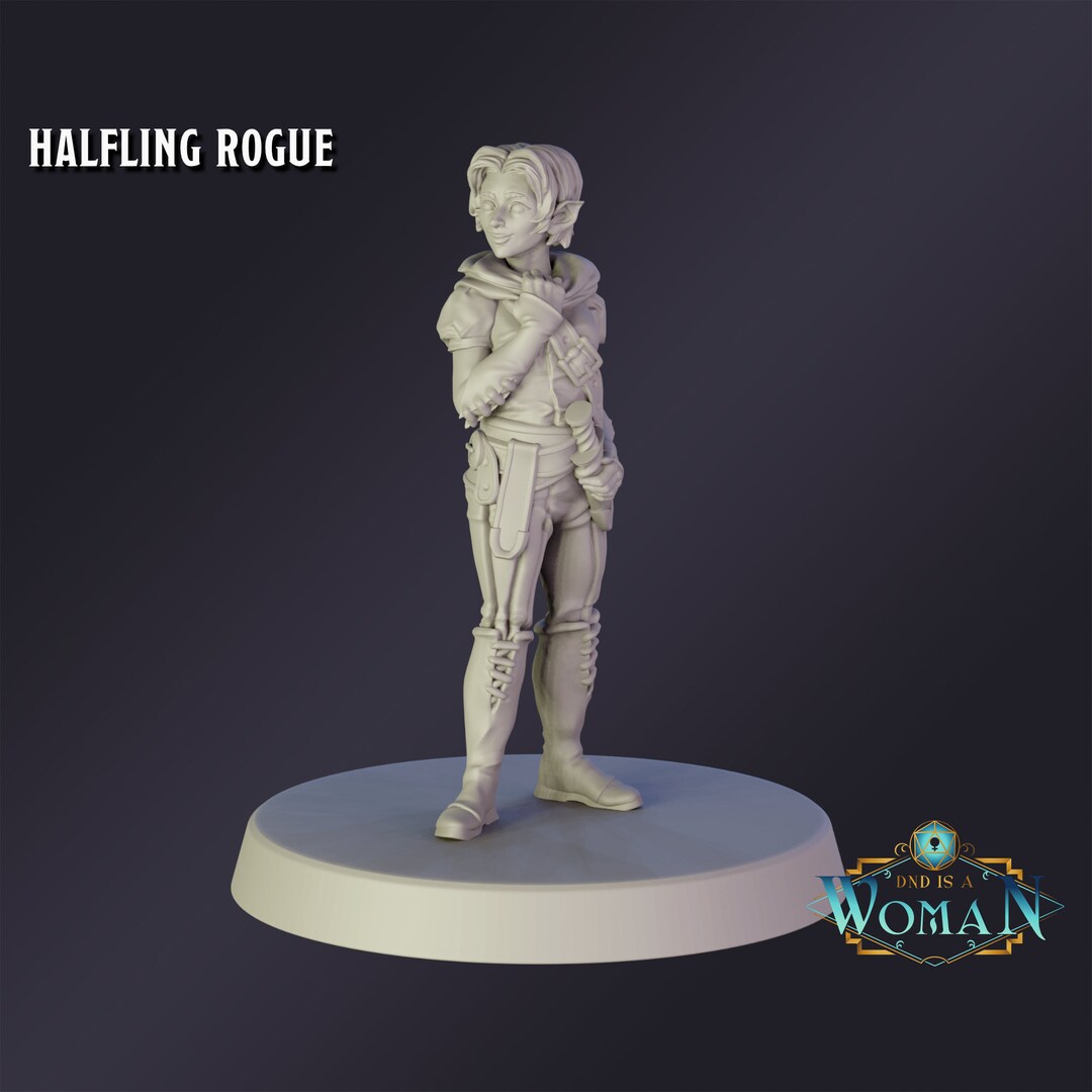 Dnd Miniature Halfling Rogue Miniature for Dungeons and Dragons ...