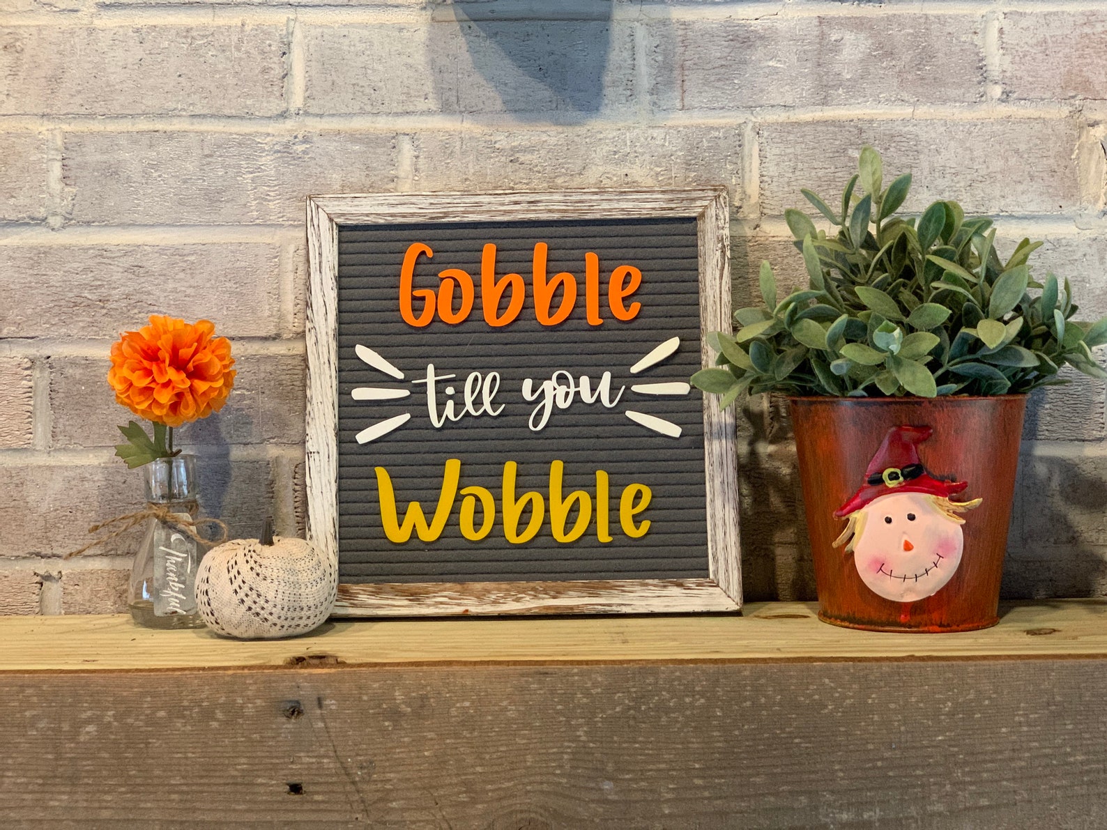Gobble Till You Wobble Letter Board Icons Thanksgiving - Etsy