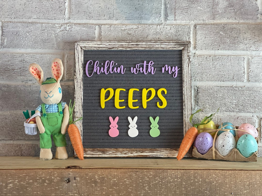 Chillin With My Peeps Letter Board Icons - Easter Letter Board ...
