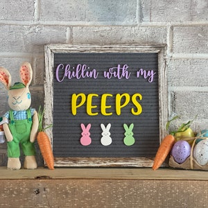 Chillin With My Peeps Letter Board Icons Easter Letter Board - Etsy