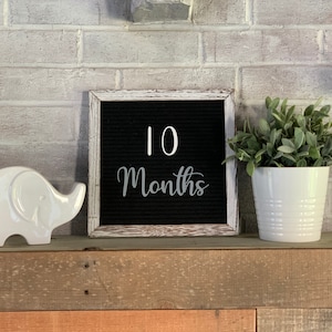 Baby Milestone Letter Board Numbers and "months" - Etsy