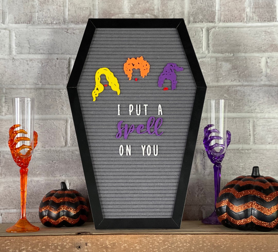 I Put A Spell on You Witches Letter Board Icons Halloween Decor - Etsy