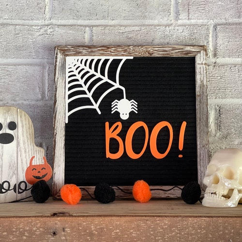 Halloween Banner Letter Board Icons Spider and Spider Web - Etsy