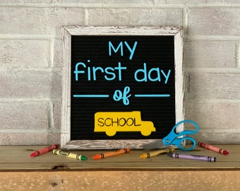 First Day Letter Board - Etsy
