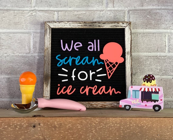 We All Scream for Ice Cream Letter Board Icons Summer Decor - Etsy