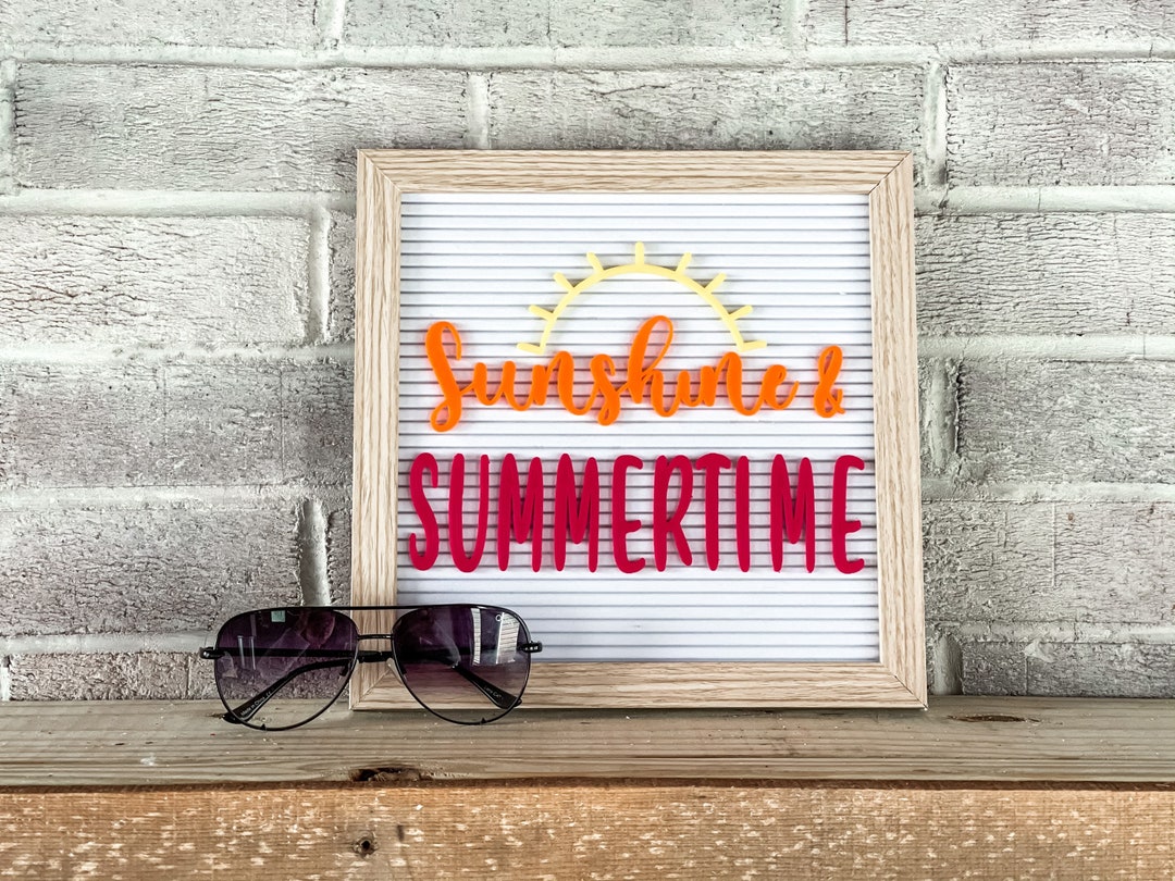 Sunshine and Summertime Letter Board Icons - Summer Decor - Etsy