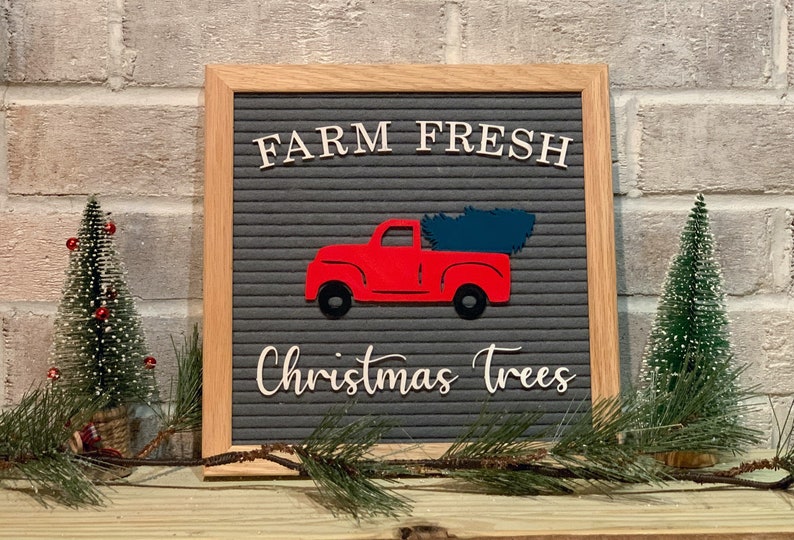 Farm Fresh Christmas Trees Letter Board Icons - 3D Printed Decor - Etsy