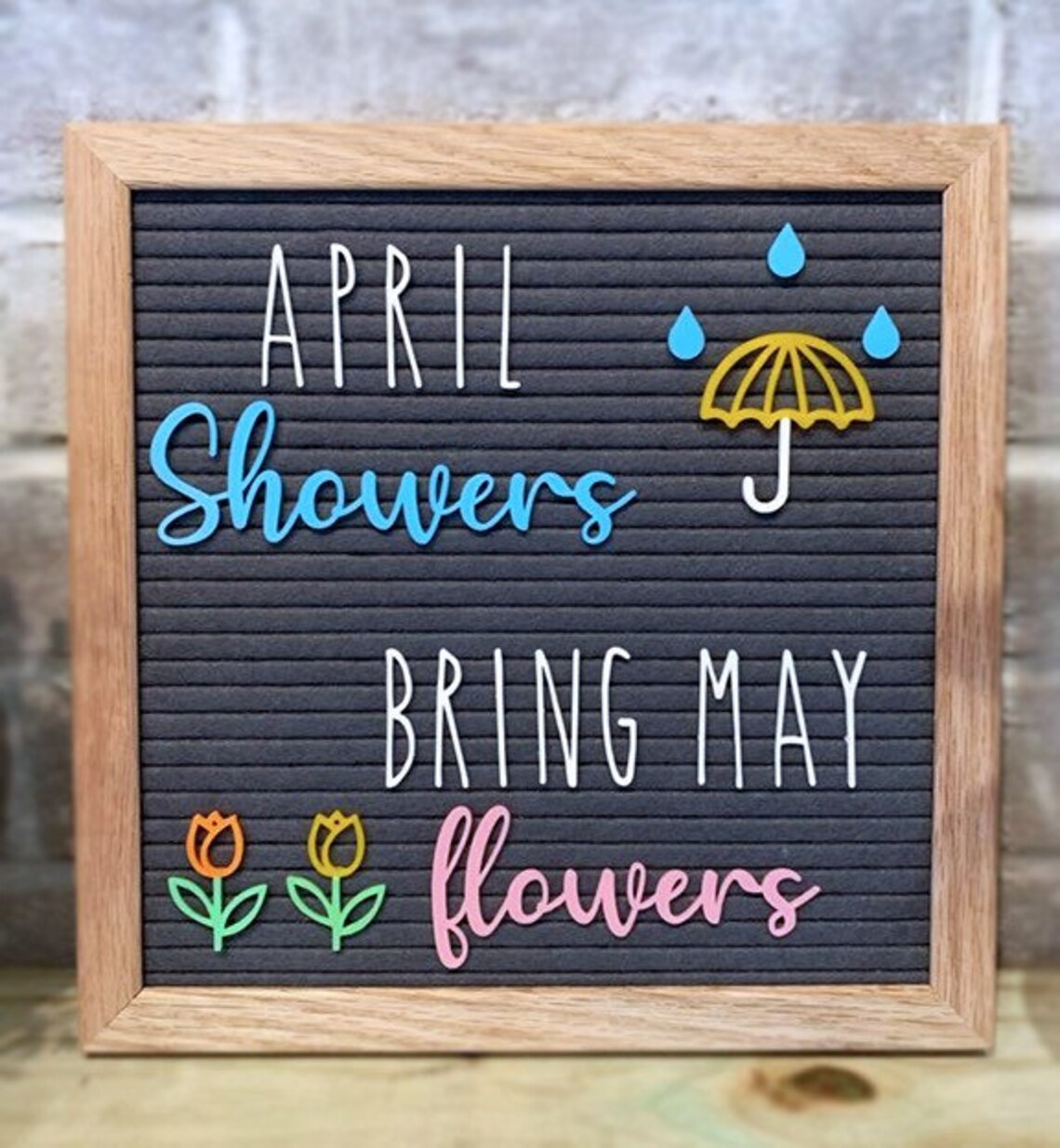 Spring Letter Board April Showers Bring May Flowers Icons - Etsy