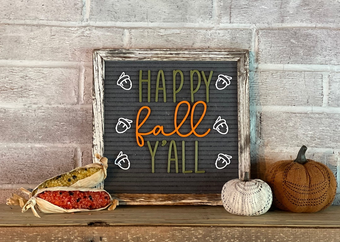 Happy Fall Y’all Letter Board Icons - Etsy