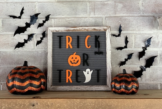 Trick or Treat Letter Board Icons Halloween Letter Board - Etsy