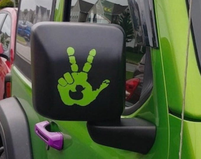 Rubber Duck Hand Wave Peace- Set of 2 - Wave Decal - Hand Wave Mirror ...