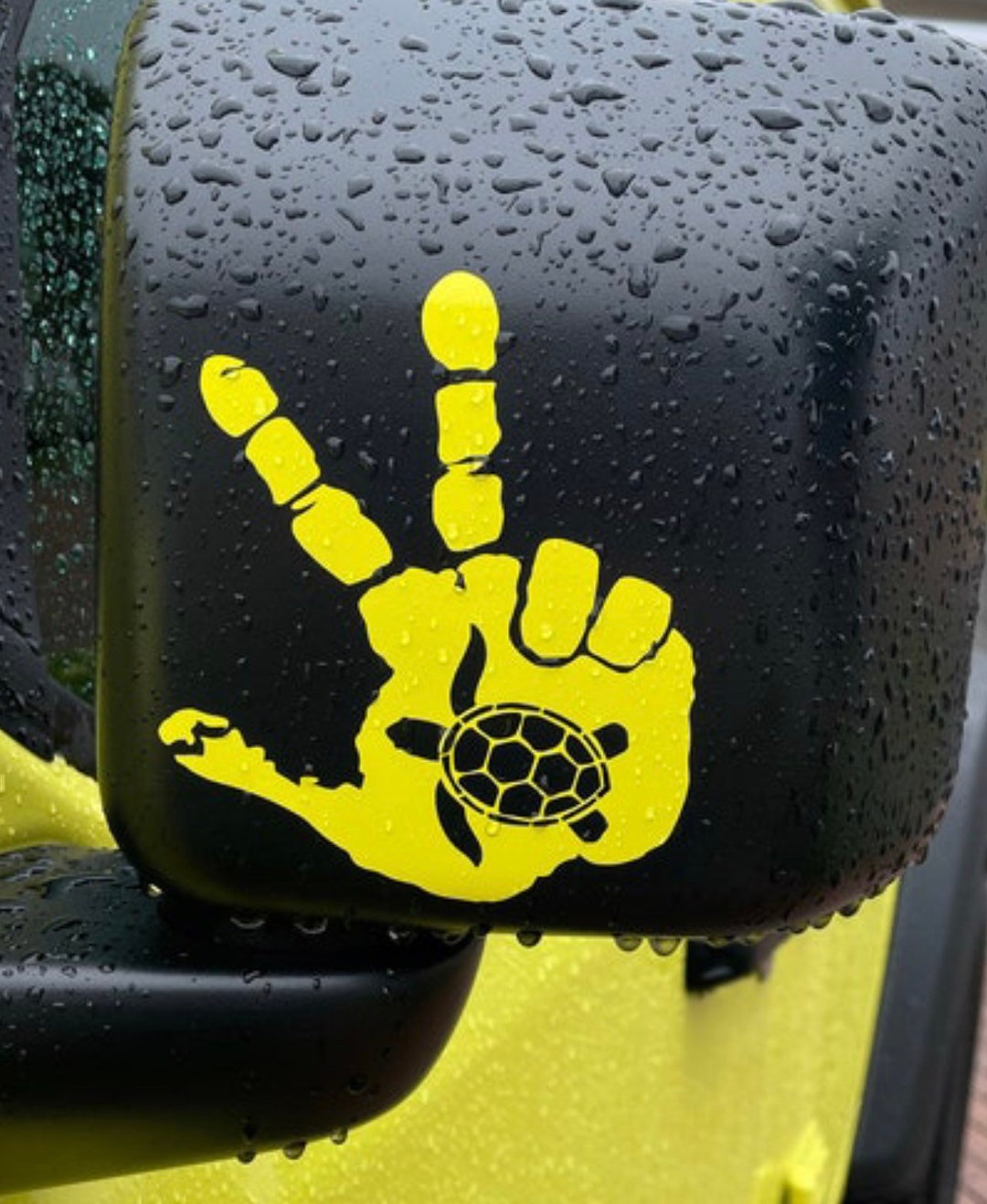 Set of 2 Sea Turtle Hand Wave Decals for Jeep Side Mirrors - Hand Wave ...