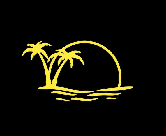 Sunset Decal Car Decal Laptop Decal Cup Decal Beach | Etsy