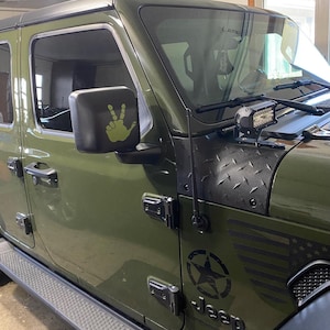 Set of 2 Hand Wave Peace Wave Decal for Jeep Side Mirrors- Wave Decal ...