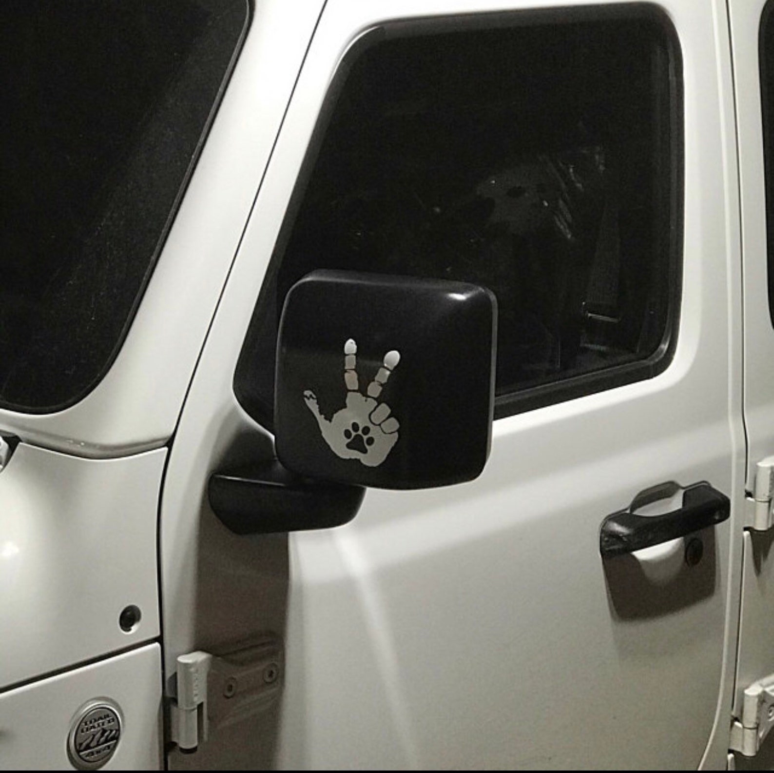 Set of 2 Paw Print Peace Hand Wave Decals for Jeep Side - Etsy