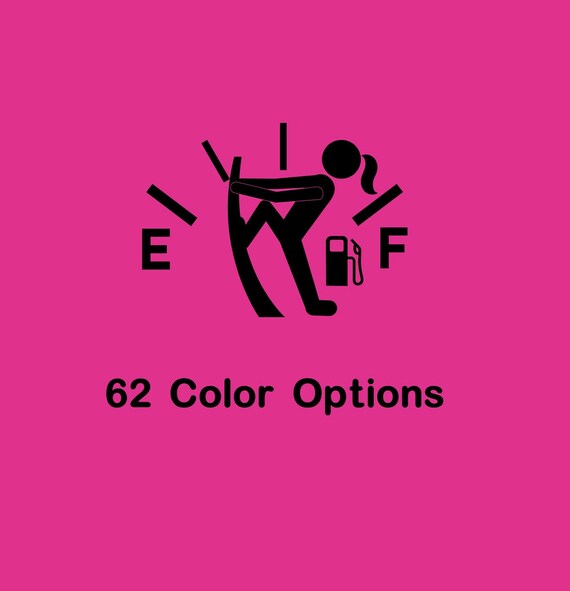 Gas Gauge Girl Decal Gas Cap Decal - Etsy