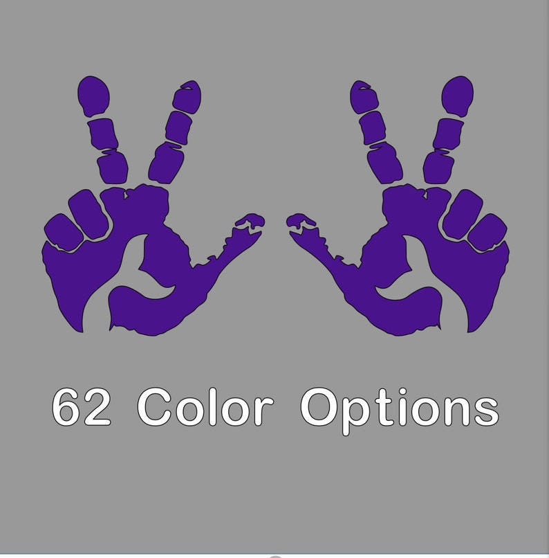 Hand Wave Mermaid Tail Peace Set of 2 Wave decal Hand Wave | Etsy