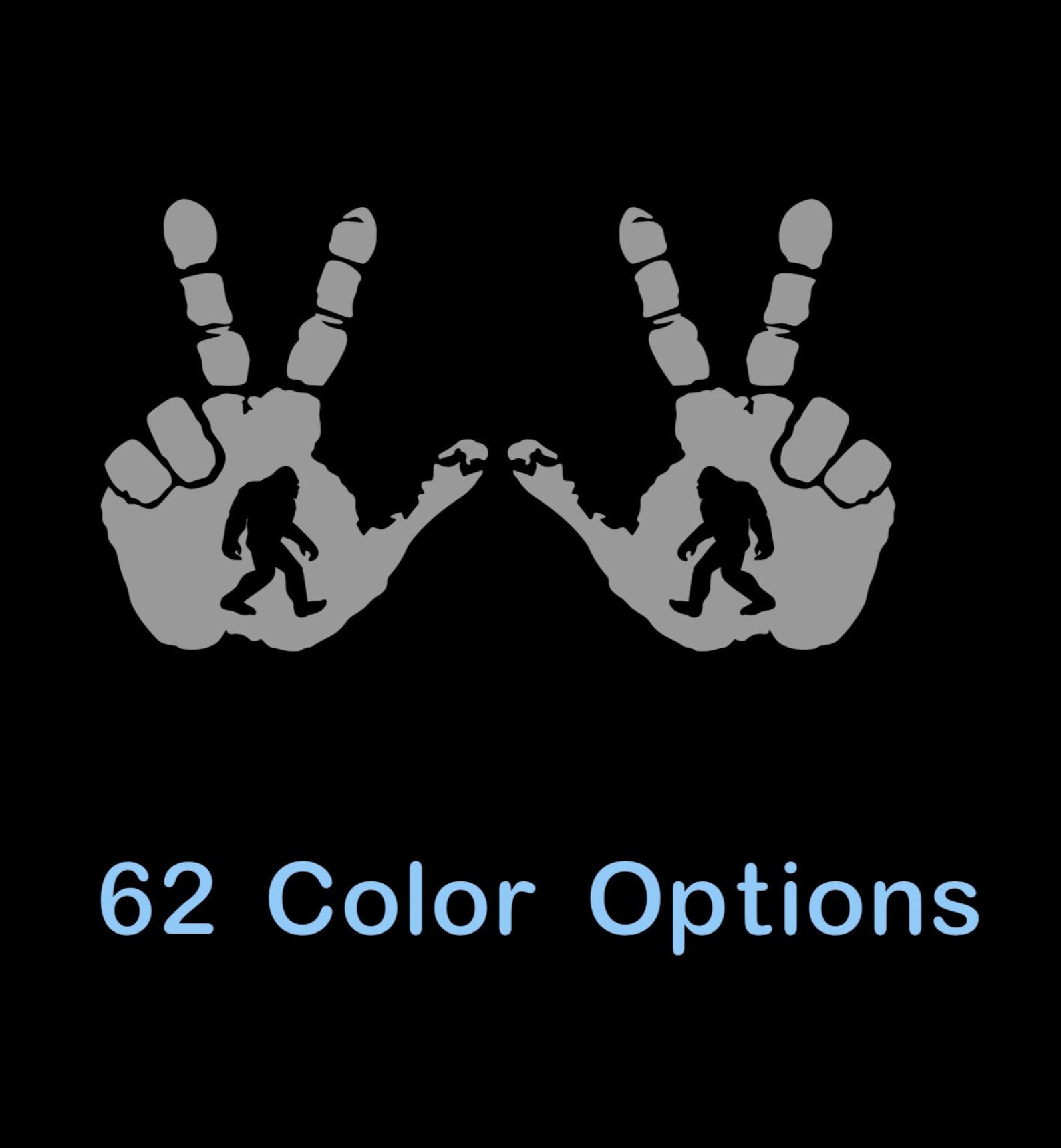 Set of 2 Jeep Hand Wave Bigfoot Decals Peace Hand wave | Etsy