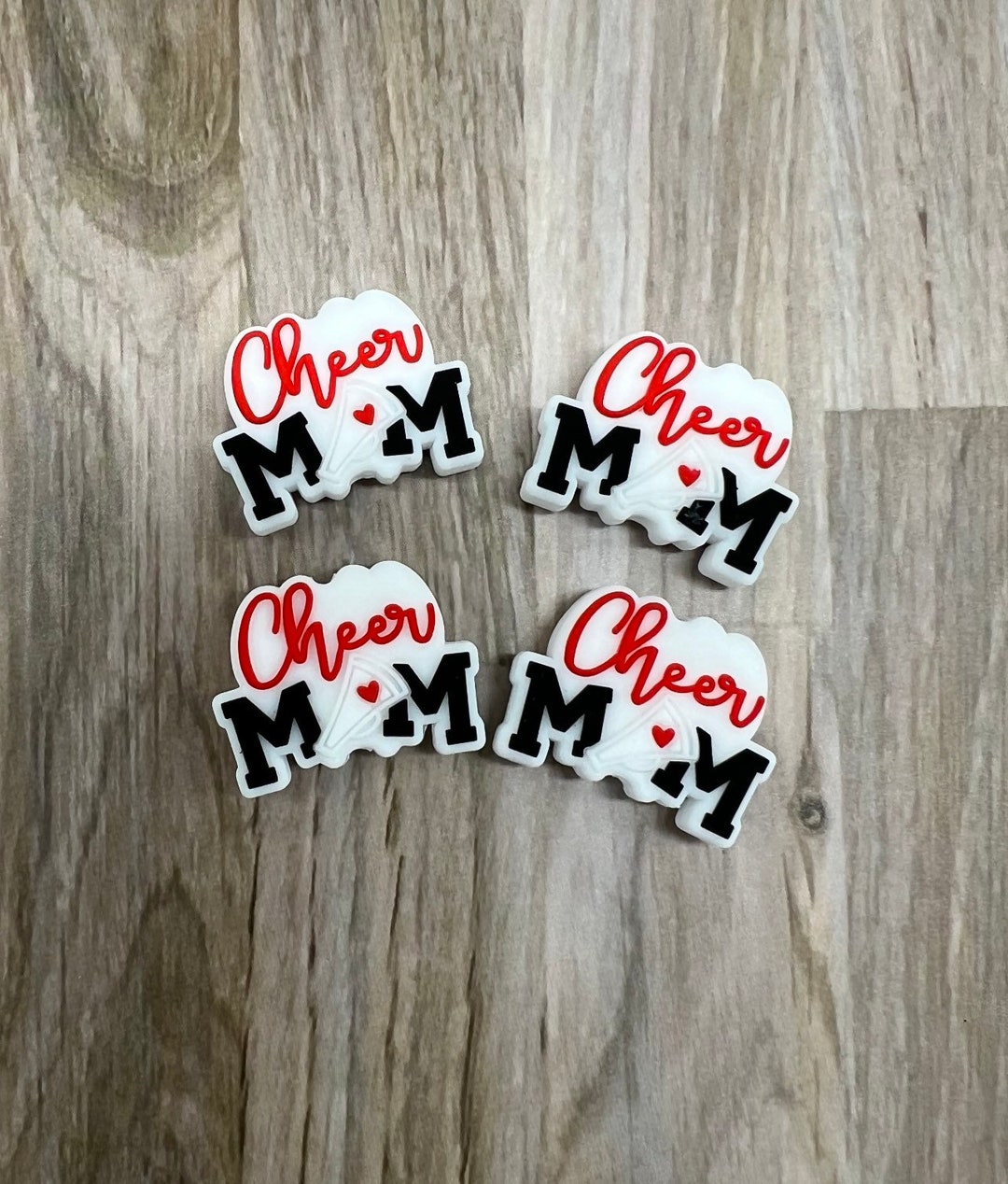 Cheer Mom Silicone Focal Beads - Cheer Focal Bead - Pen Beads ...