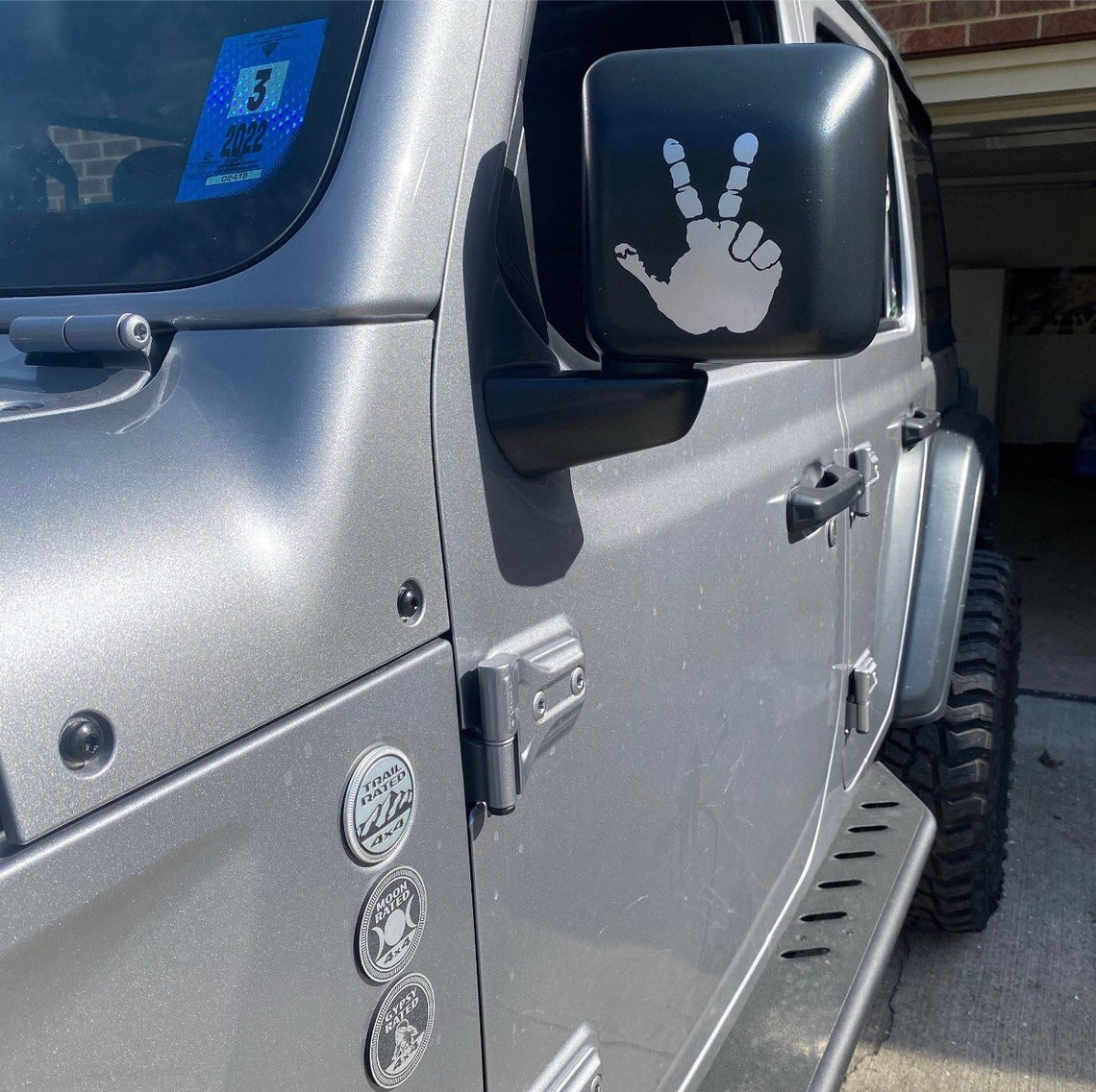 Set of 2 Hand Wave Peace Wave Decal for Jeep Side Mirrors - Etsy