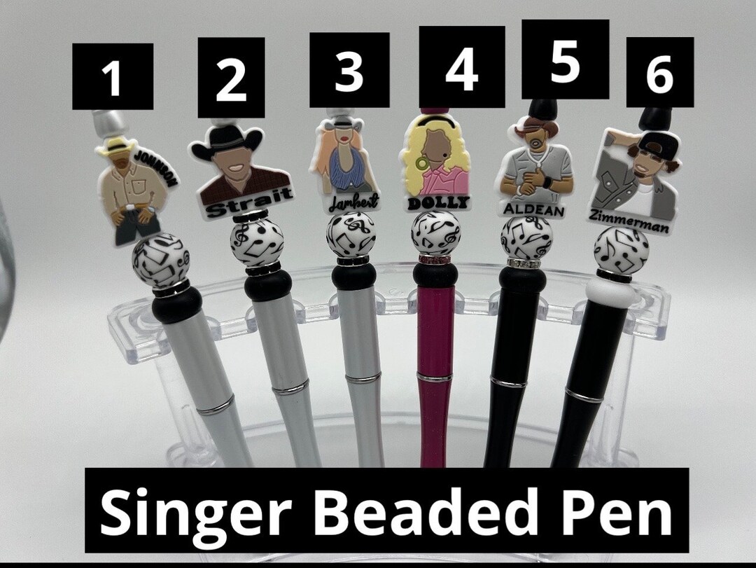 Singer Beaded Pen With Refill | Friend Gift | Unique Beaded Pen ...