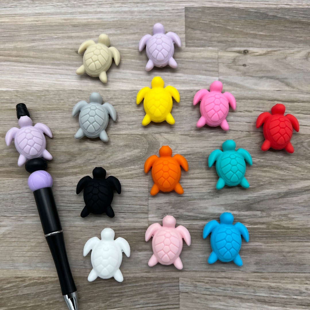 Sea Turtle Silicone Focal Beads | Turtle Bead | Pen Beads | Keychain ...