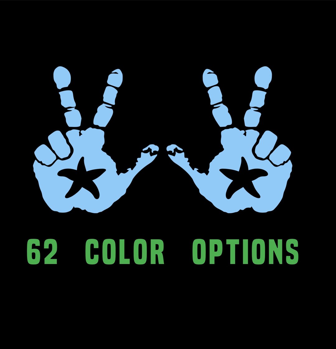 Starfish Hand Wave Peace- Wave Decal - Set of 2 - Hand Wave Mirror ...