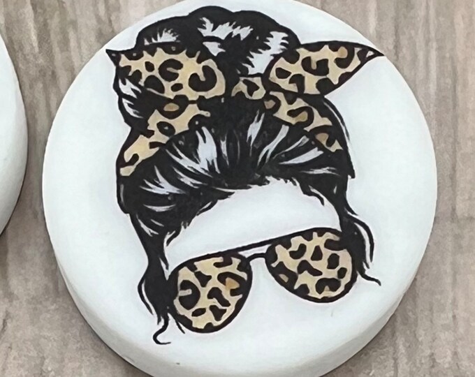 Messy Bun Printed Round Silicone Focal Beads | Printed Focal Bead | Pen ...