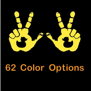 Rubber Duck Hand Wave Peace Set of 2 Wave Decal Hand Wave - Etsy