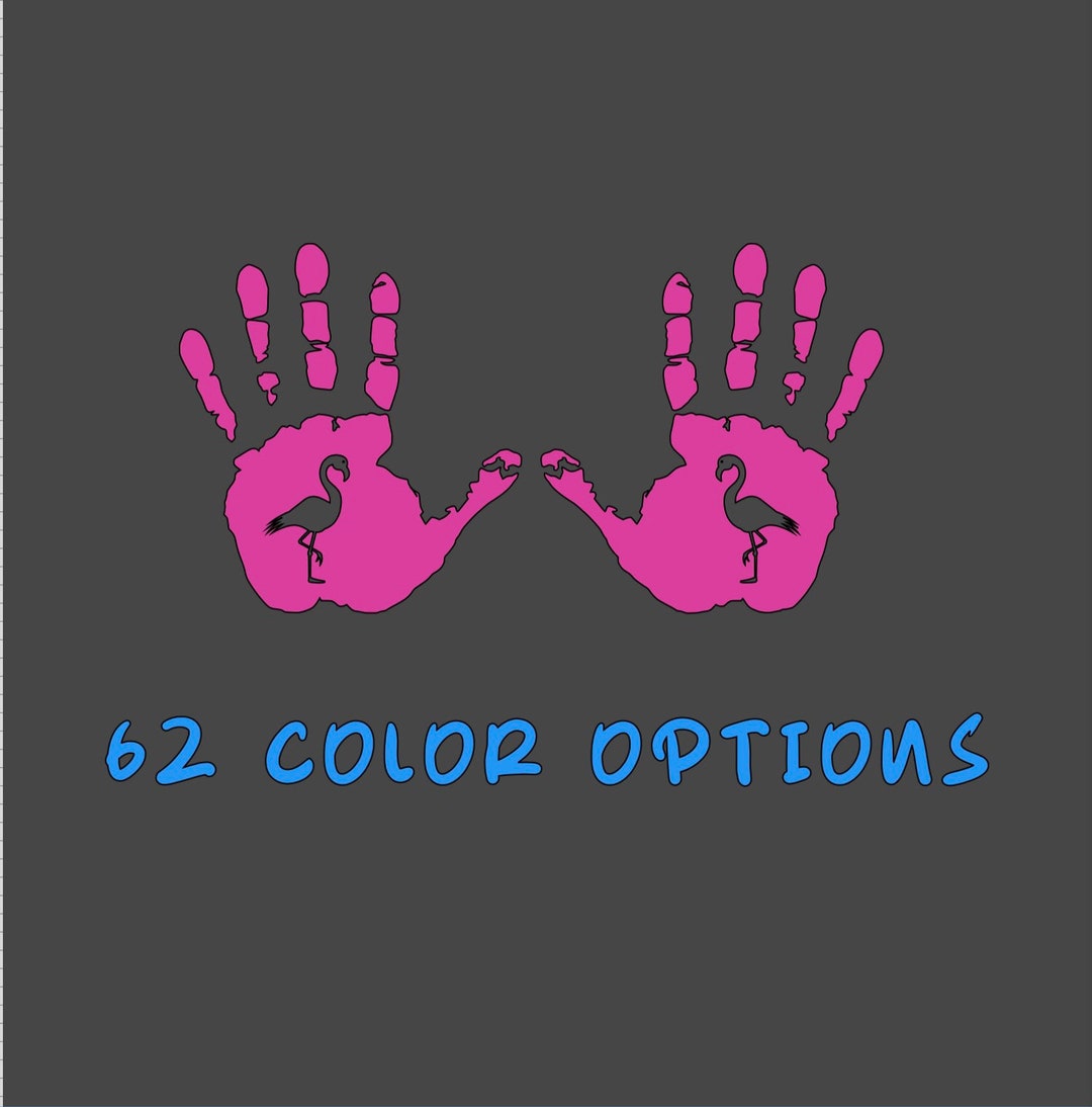 Set of 2 Hand Wave Flamingo Decals - Hand Wave Decals - Hand Wave - Etsy