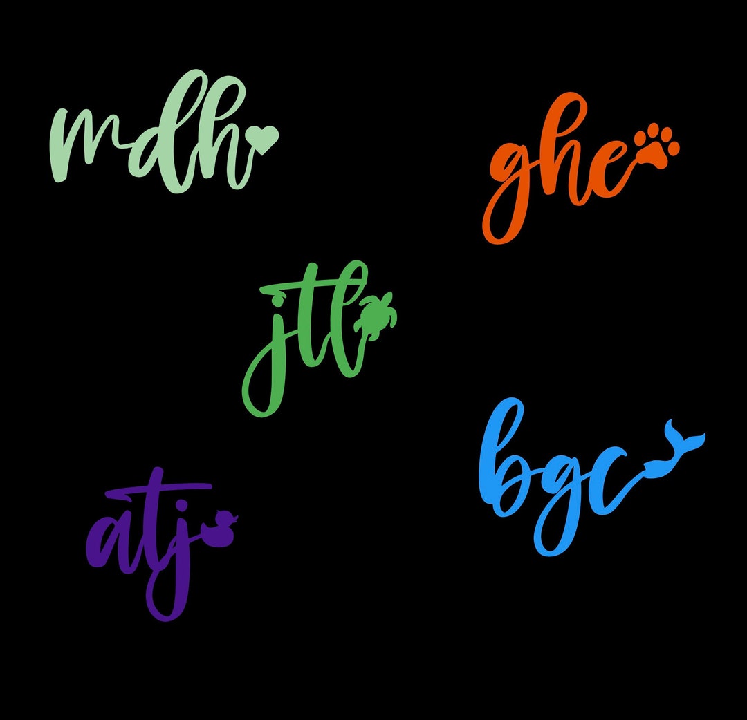 Initial Decal - Monogram Decal for Car - Etsy
