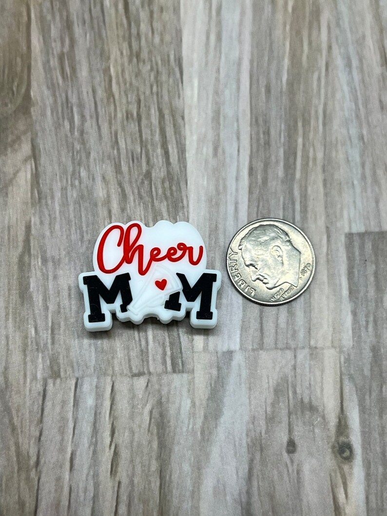 Cheer Mom Silicone Focal Beads - Cheer Focal Bead - Pen Beads ...