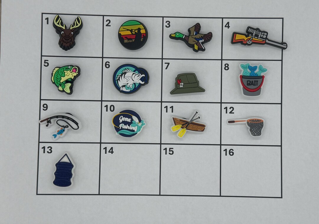 Fishing Shoe Charm | Hunting Shoe Charm | Fathers Day Gift | Compatible ...