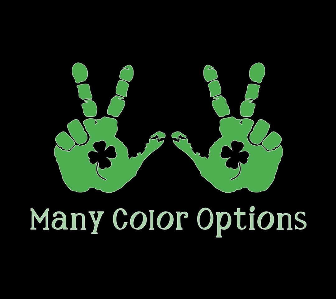 Set of 2 Shamrock Hand Wave Decals - Hand Wave Decals - Hand Wave - Etsy