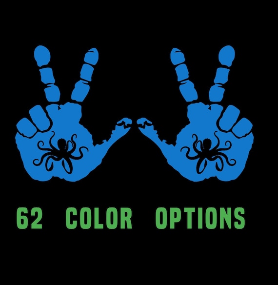 Hand Wave Octopus Peace Wave Decal Set of 2 Hand Wave - Etsy