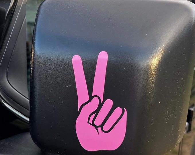 Hand "wave Dammit!" Wave Peace Wave Decal for Jeep Side Mirrors- Wave ...