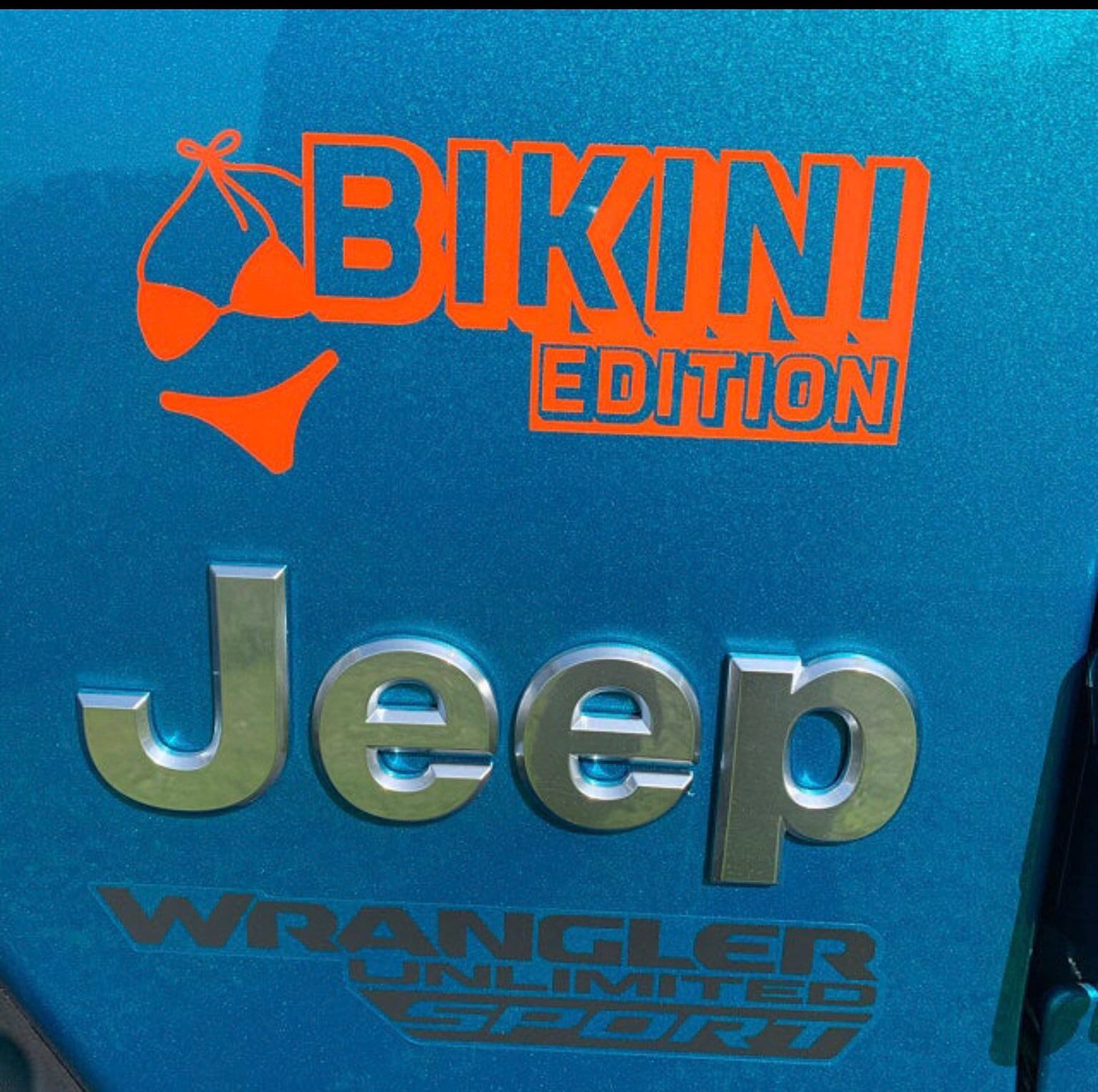 One Bikini Edition Decal Vinyl Decal Jeep Bikini Pearl | Etsy