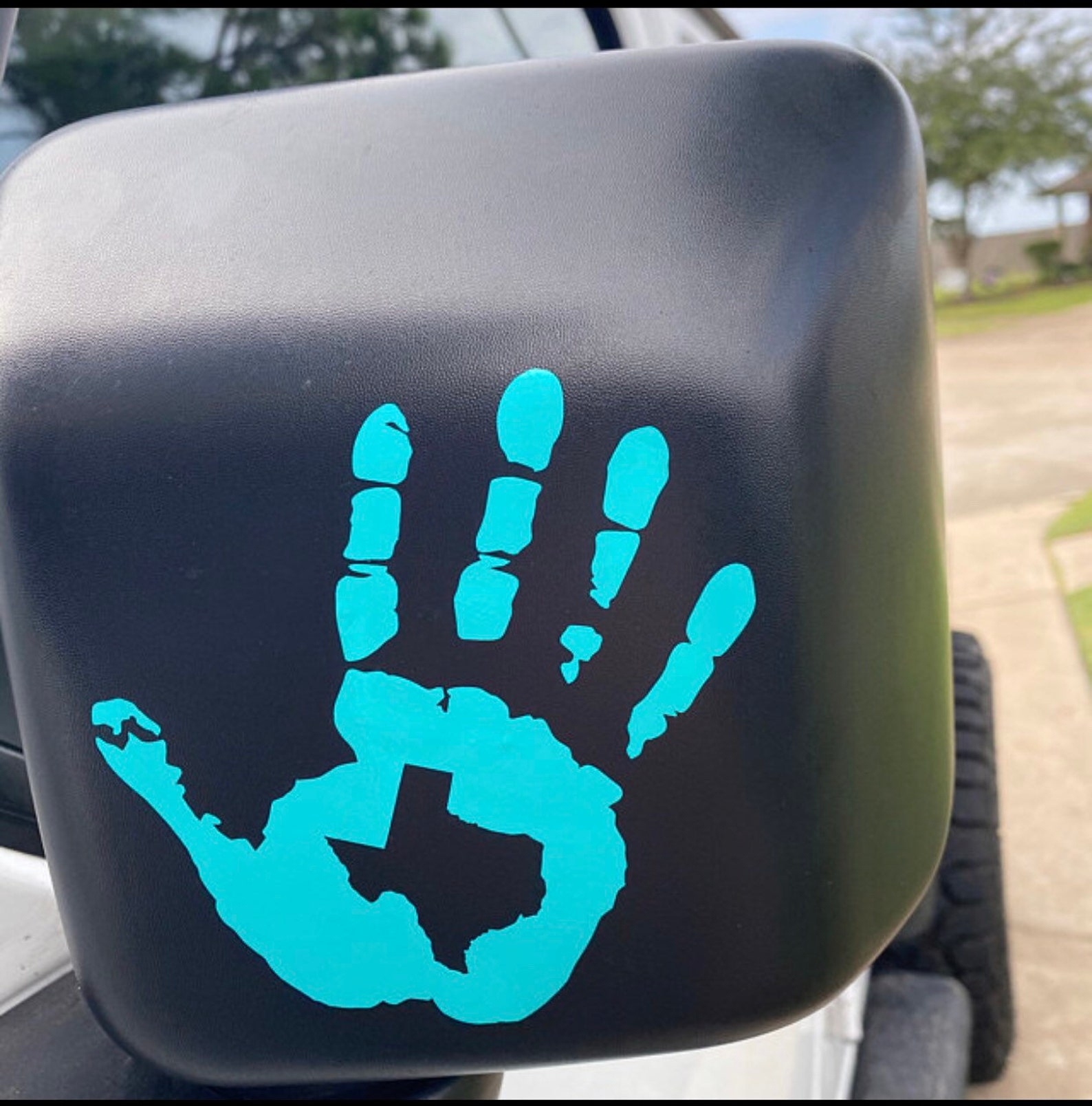 Set of 2 Hand Wave Decals W/ State Cut Out for Side Mirrors - Etsy