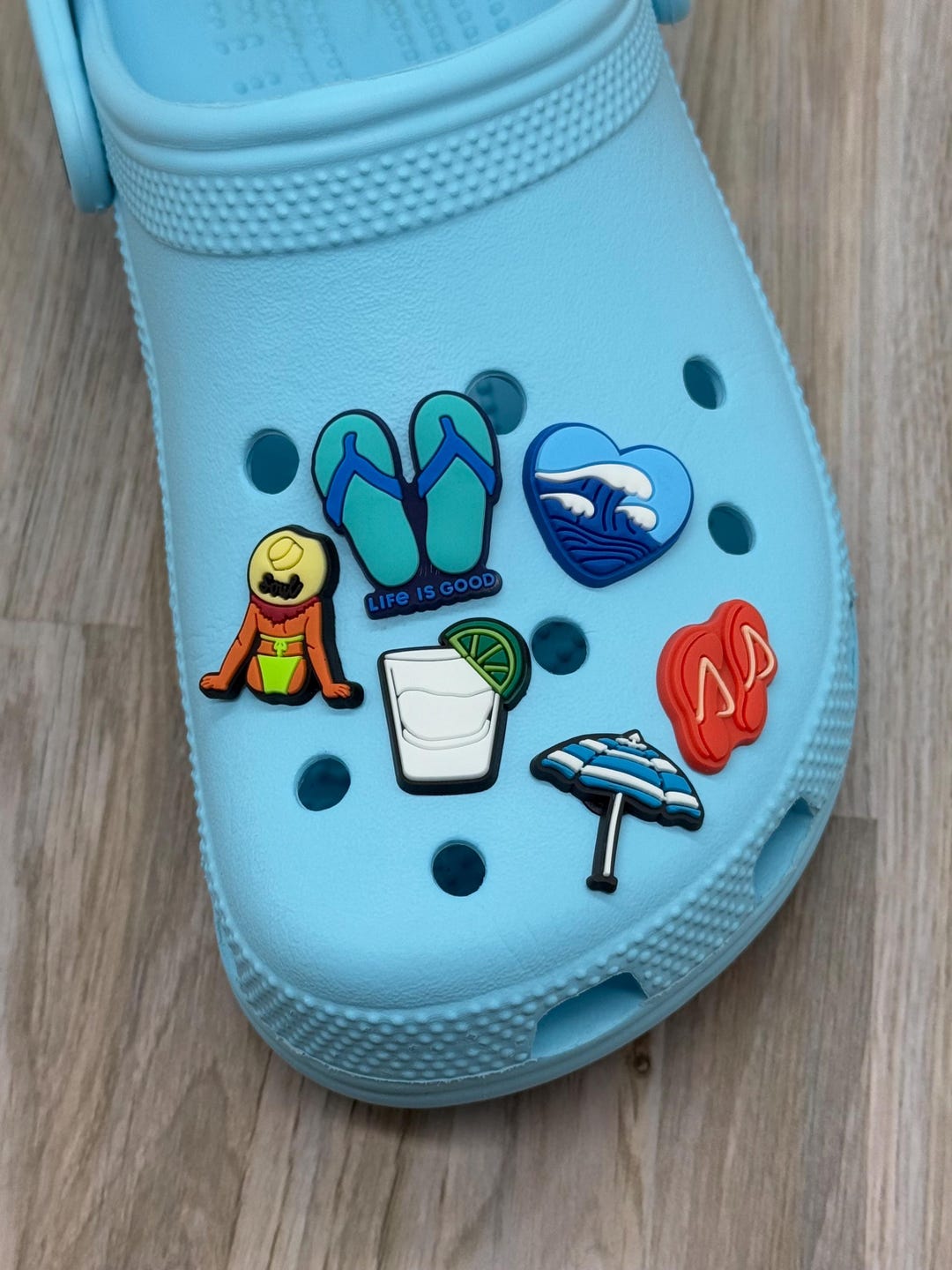 Beach Theme Shoe Charm | Compatible With Crocs | Flip Flop Shoe Charns ...