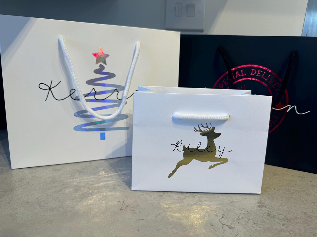 Personalised Christmas Luxury Gift Bag - Various Designs - North Pole ...