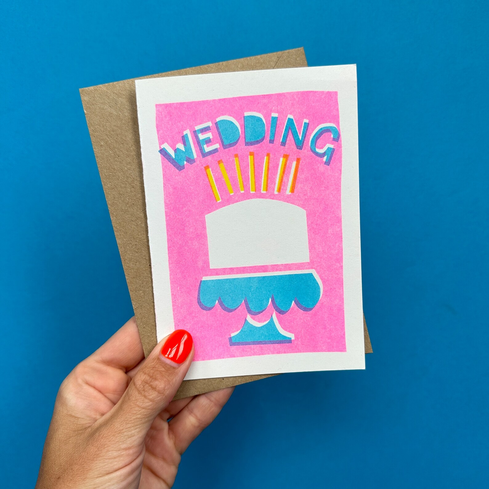Wedding Card / Cute Wedding Card / Riso Wedding Card / - Etsy
