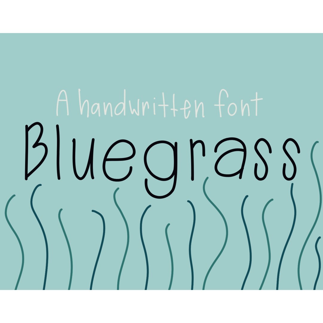 Bluegrass A Handwritten Font/instant Download - Etsy