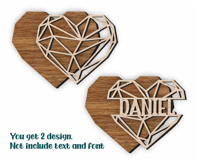 Valentine Card Svg File Glowforge Heart Svg Custom Lovers Etsy